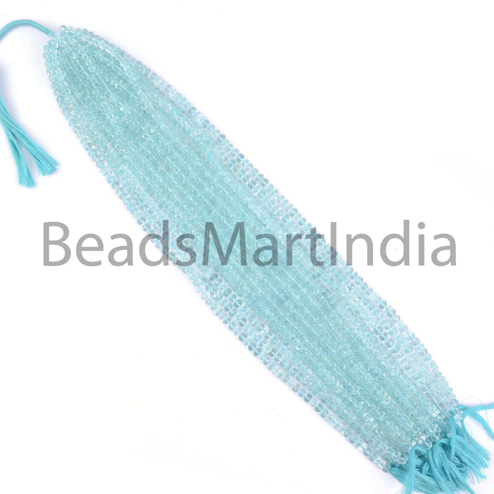 Natural Aquamarine Rondelle Shape Beads Faceted Aquamarine | Etsy