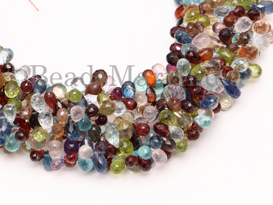 Disco Gemstone Faceted Drop Shape Beads,4.5x7-5x8mm Gemstone Beads ...