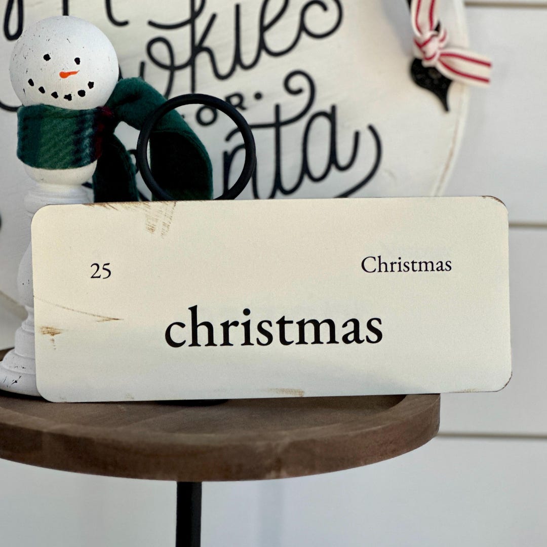 Handmade Vintage Inspired Seasonal Christmas Flashcards-distressed (set ...
