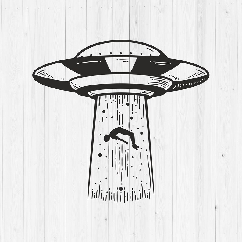 Alien Abduction SVG UFO Svg Sci Fi Space Clipart Ufo | Etsy