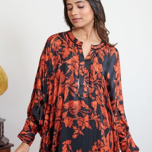 Cord Set, Imported Georgette, and Silk Striped Floral Co-ord Set, Flowy ...