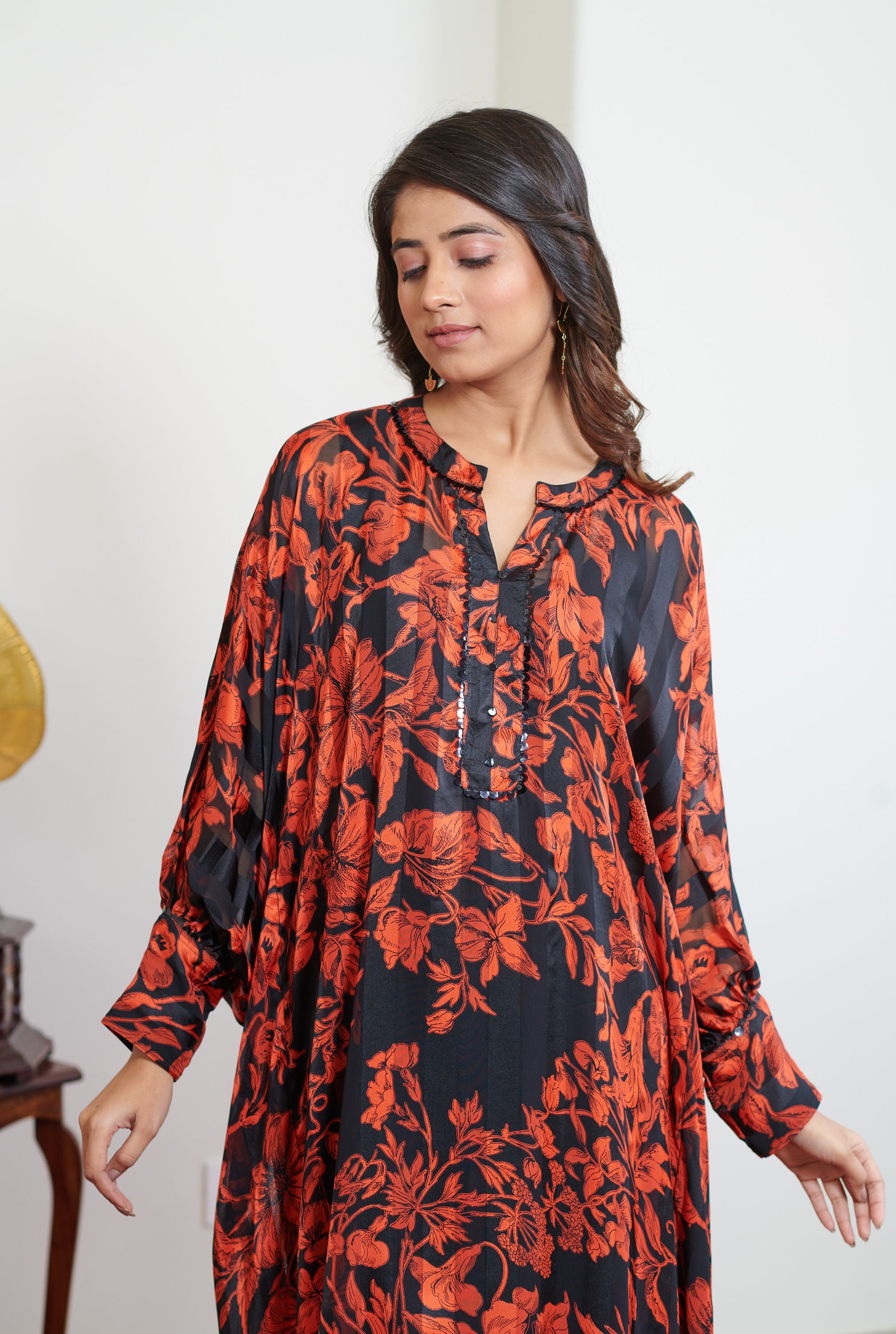 Cord Set, Imported Georgette, and Silk Striped Floral Co-ord Set, Flowy ...