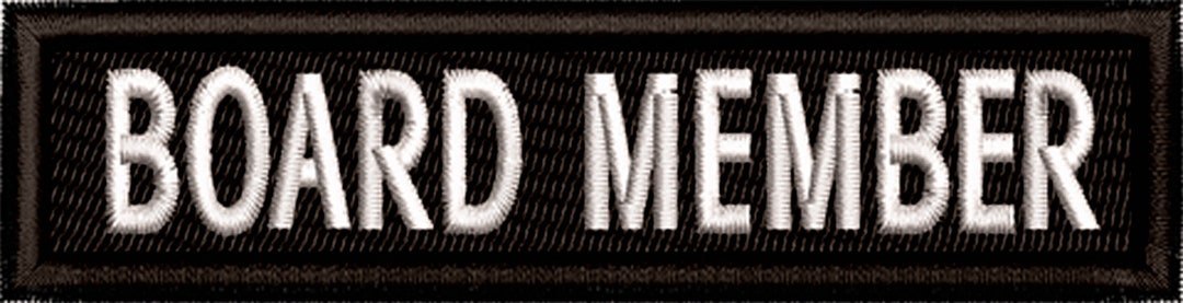 Board Member Biker Embroidered Patch © - Etsy