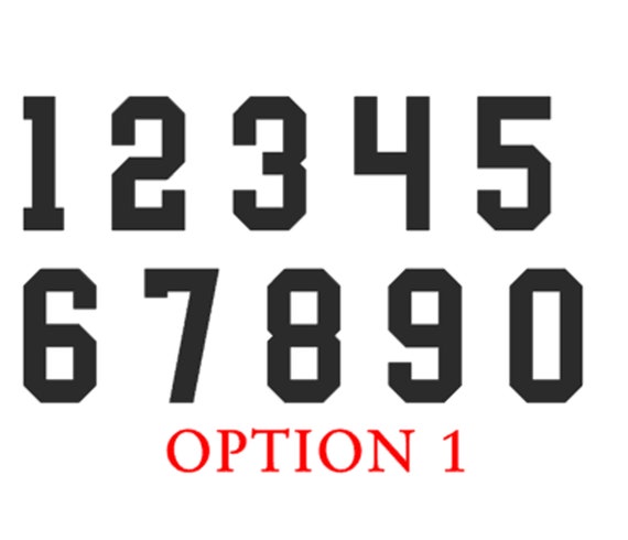 Single Varsity Number Vinyl Decal - Etsy