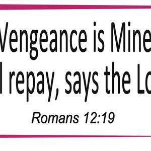 Vengeance is Mine Says the Lord - Vinyl Sticker - Etsy