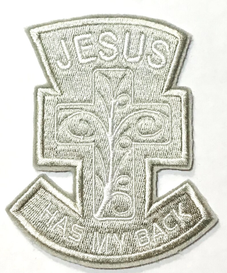 Jesus Has My Back Embroidered Patch - Etsy