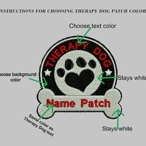 Therapy Dog /please Pet Me/custom Embroidered Patch - Etsy