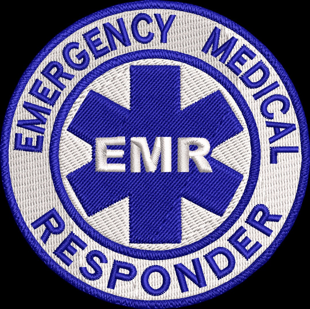 Emr/emergency Medical Responder Embroidered Patch - Etsy