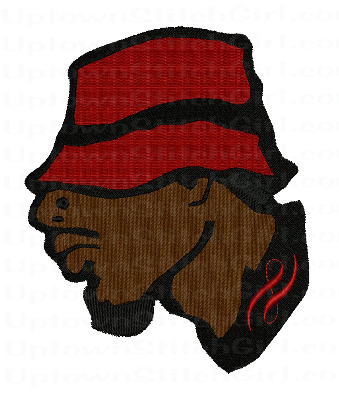 Bucket Head Guy Virtual Printable Embroidered Sublimation/DTF Transfer ...