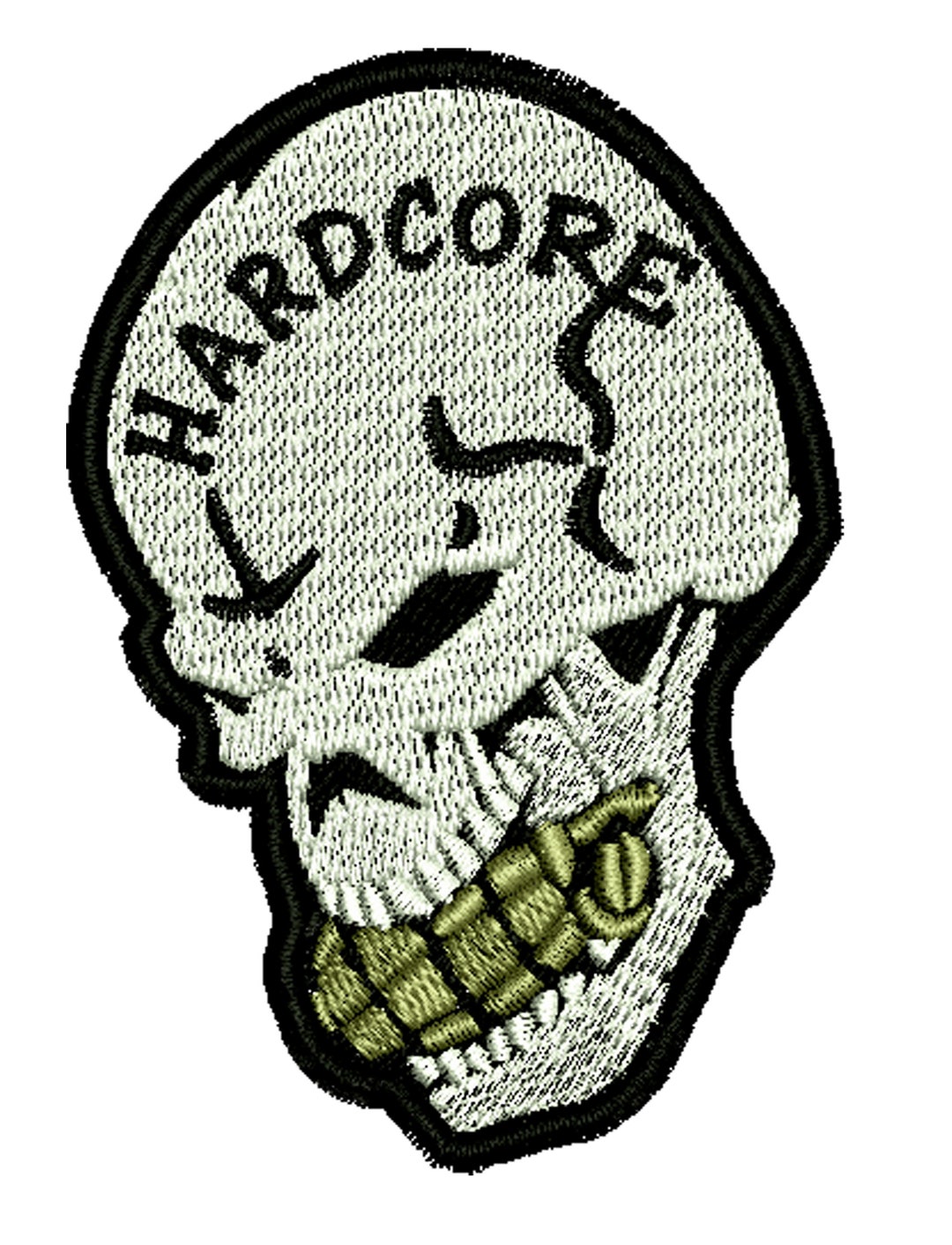 Skull With Grenade Hardcore Biker Embroidered Patch - Etsy
