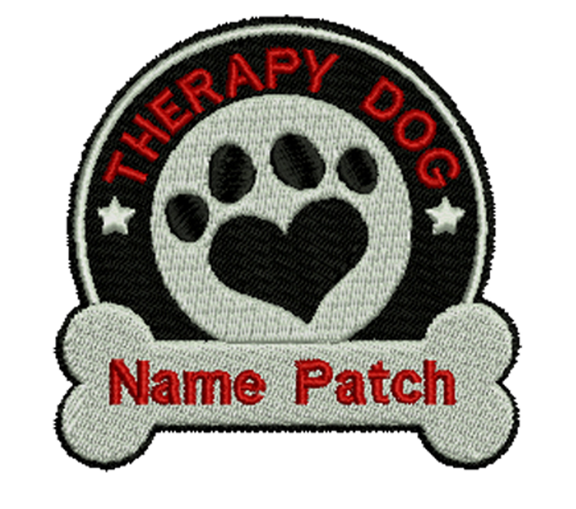 Therapy Dog Custom Embroidered Patch - Etsy