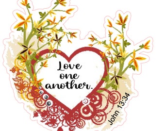 Love One Another Sticker Clear Sticker Vinyl Sticker - Etsy