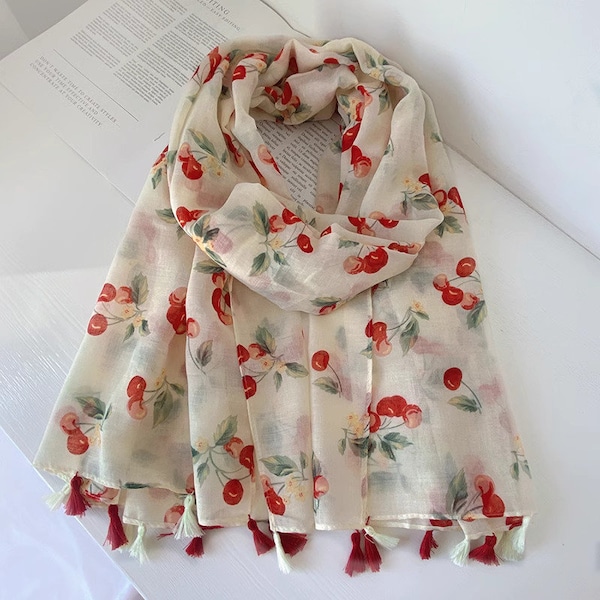 Cherry Scarf - Etsy