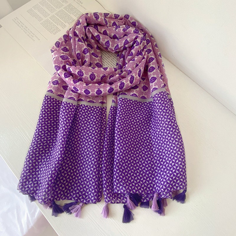 Purple Fashion Scarf - Etsy