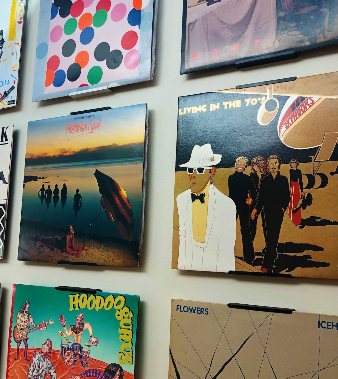 Vinyl Record Wall Display Brackets - Showcase Your Album Art (black ...