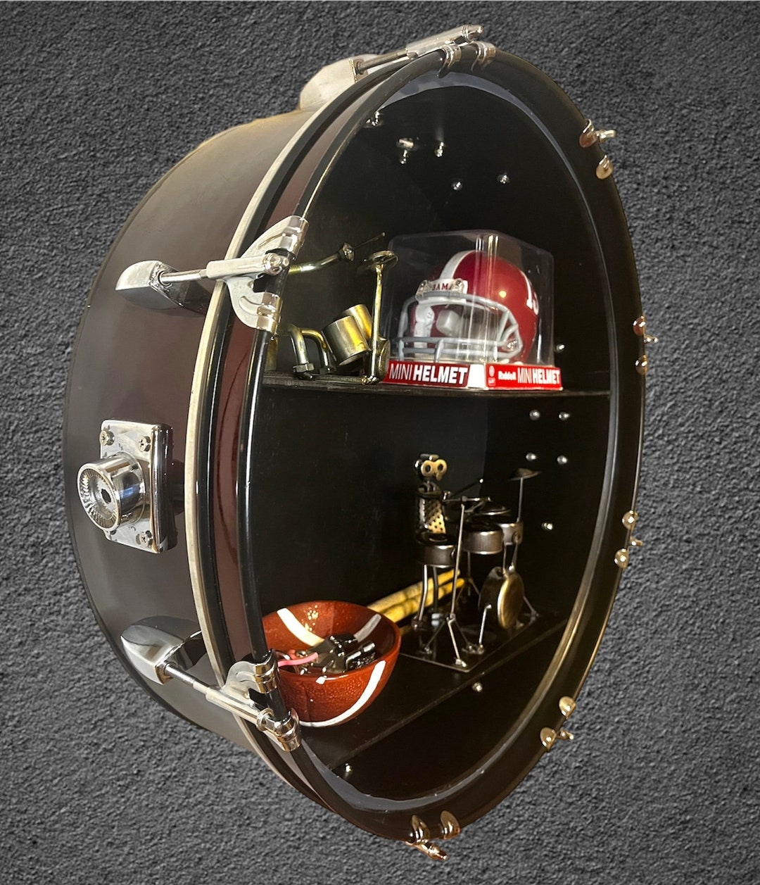 22 X 6 Bass Drum Wall Shelf - Etsy