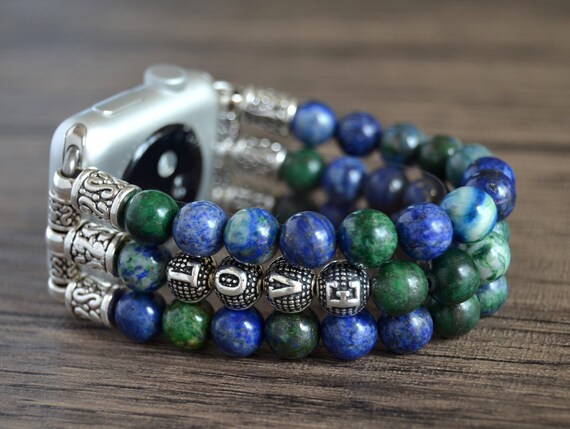 Handmade Azurite Apple Watchband Custom Size Band for 38mm | Etsy