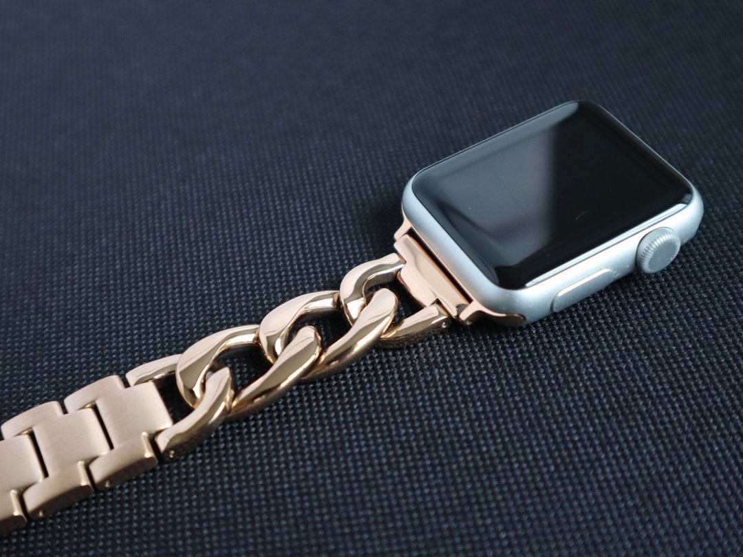 Stainless Steel Chunky Chain Apple Watchband, Custom Size Watchband for ...