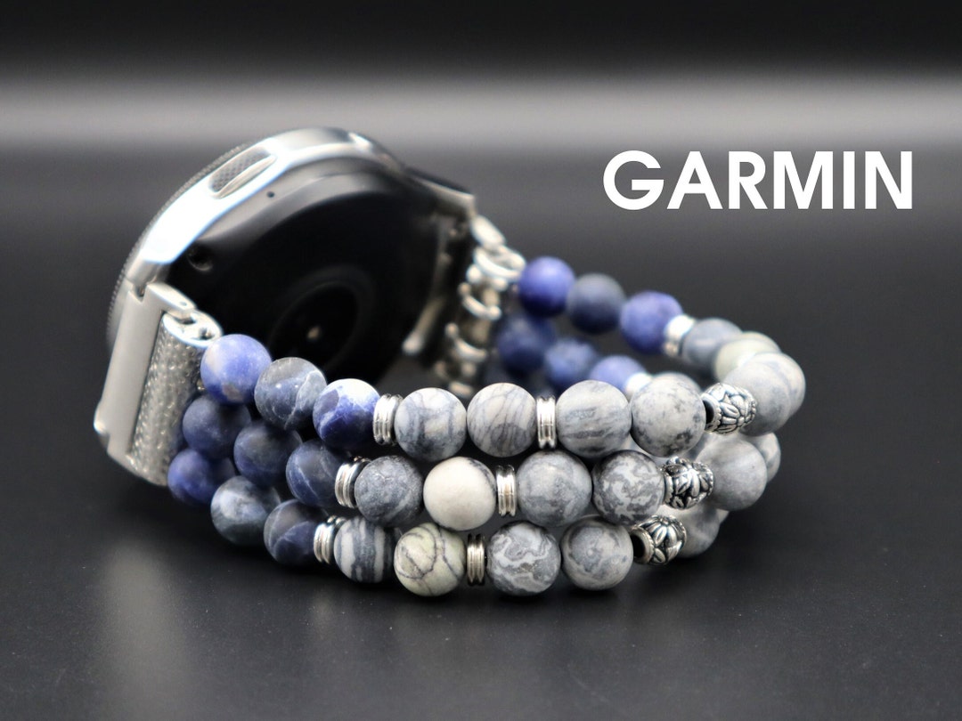 Handmade Gemstone Garmin Watchband Custom Order. Fenix 6s 5s Forerunner ...