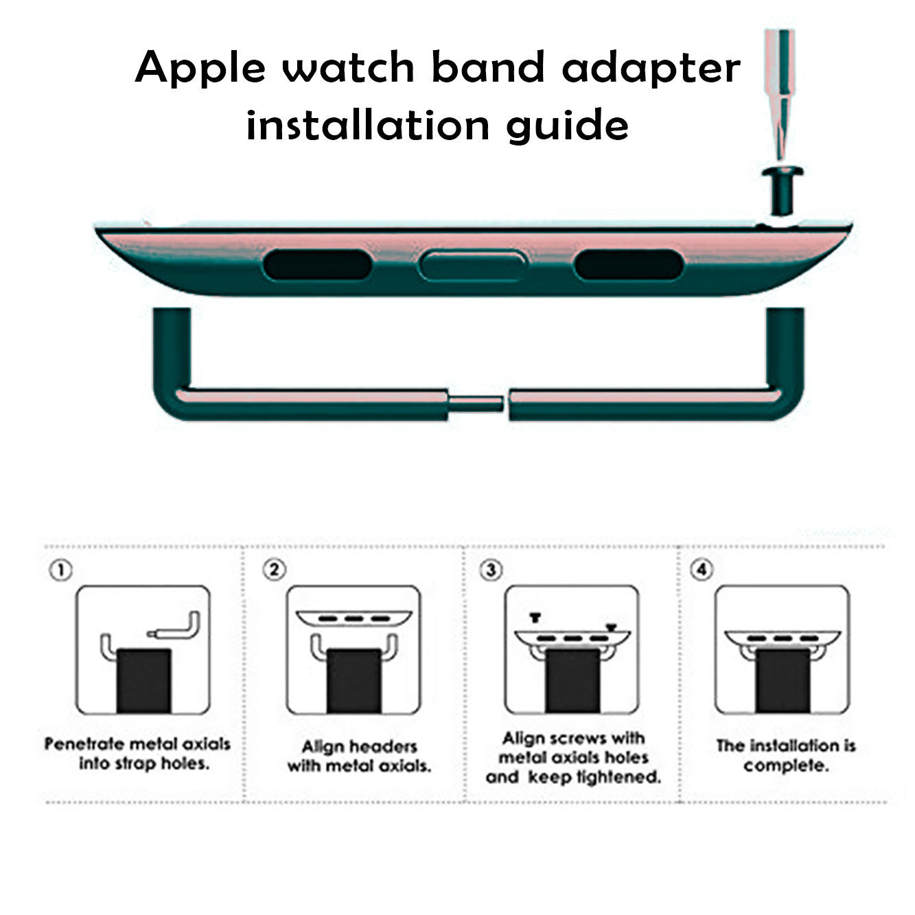 Apple Watch Band Metal Connector Adapter 1 Pair. Connector for | Etsy