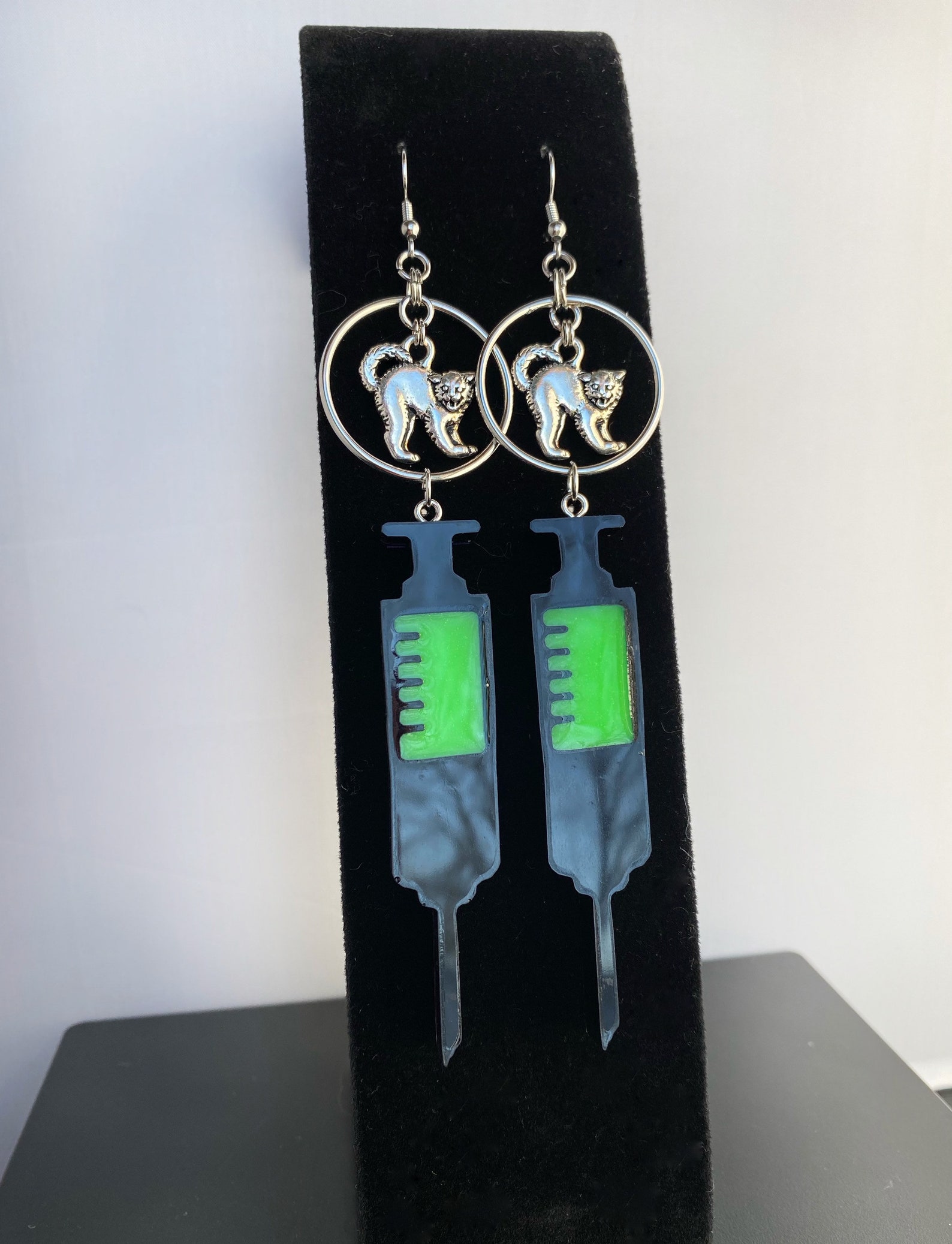 Re-Animator: Zombie Cat and Neon Green Syringe 80s Horror | Etsy