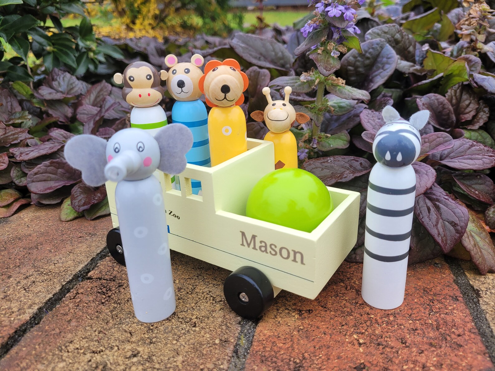 Personalised Cute Zoo Animal Bowling Car - Etsy