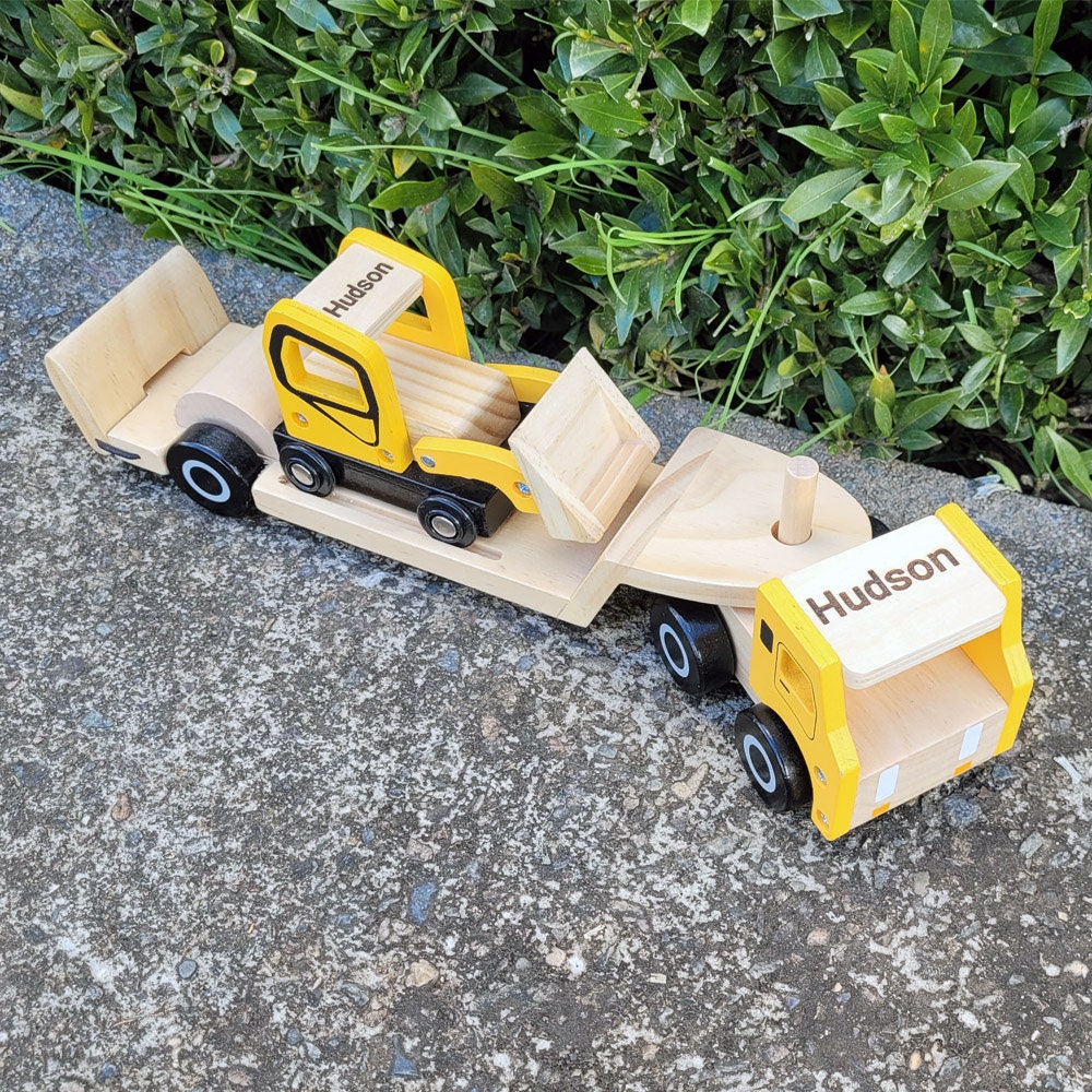 Personalised Low Loader With Bobcat - Etsy