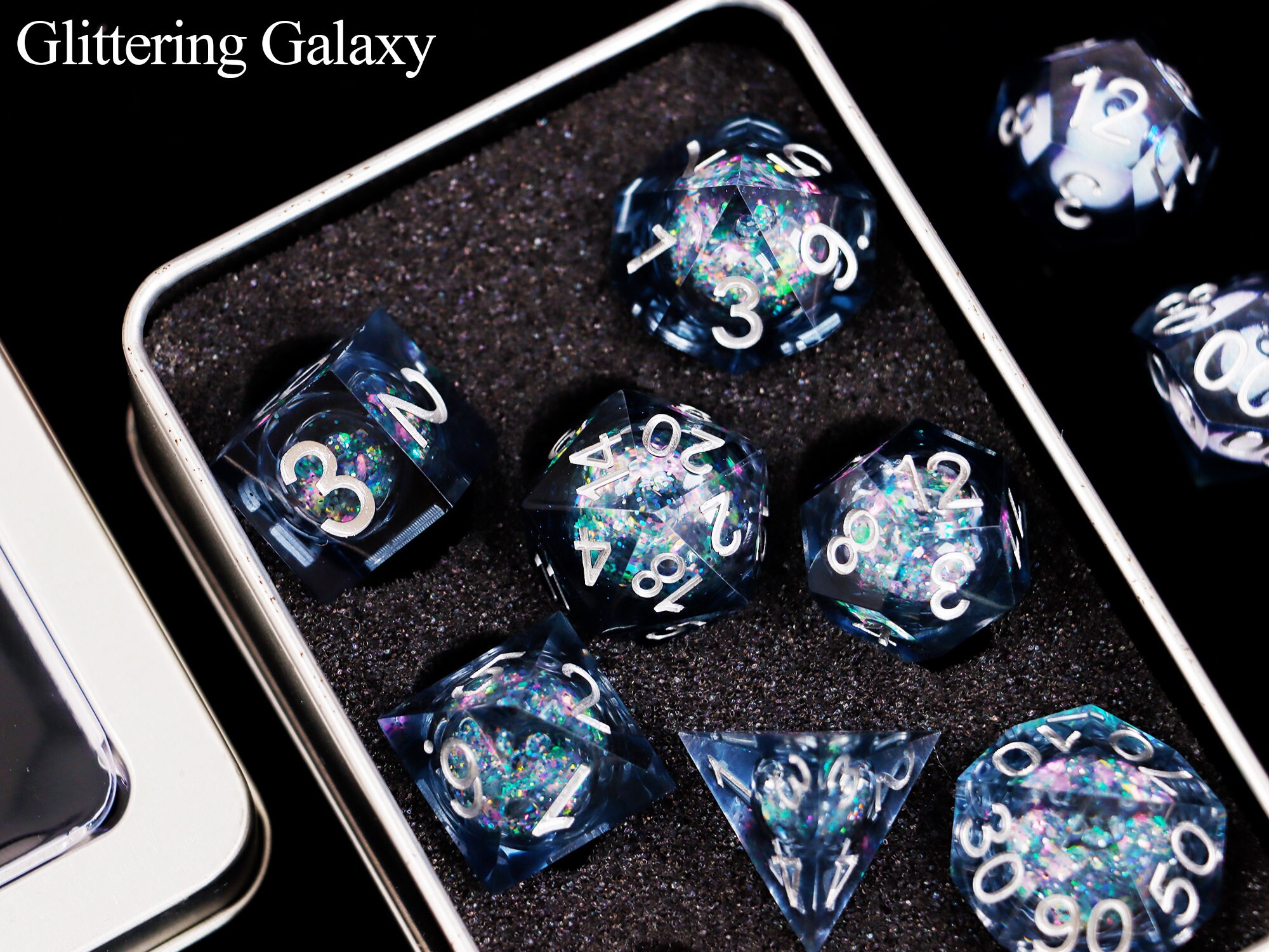 Galaxy Dice Set Liquid Core for Role Playing Games Full - Etsy