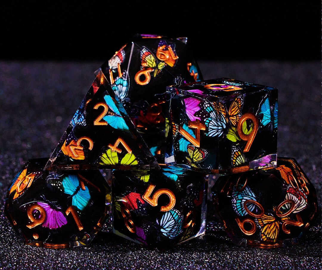 Gorgeous Butterfly Dnd Dice Set for Role Playing Games, Dungeons and ...
