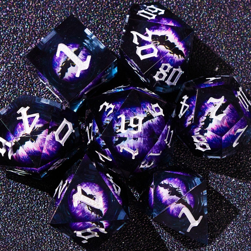 Purple Dice Set - Etsy