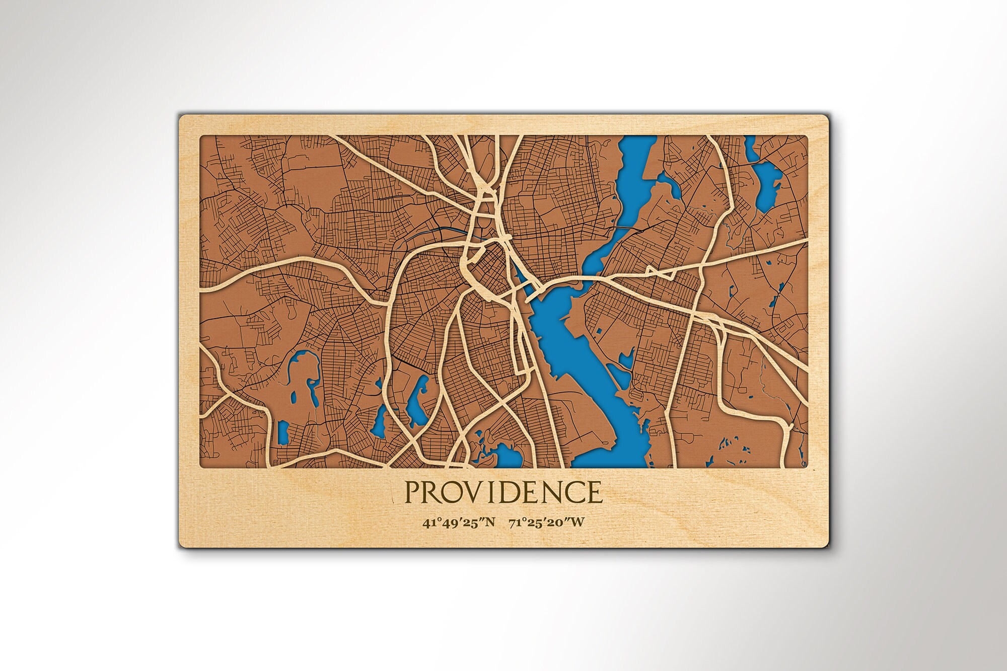 Digital File SVG, PDF - Providence Map - 3d Multi Layer Street Map ...