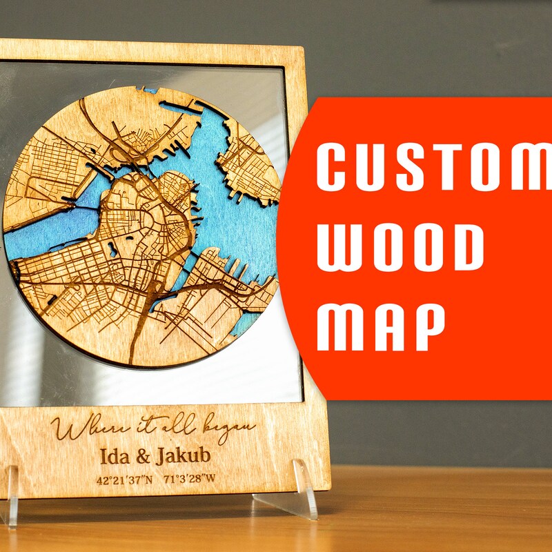Wood Map - Etsy
