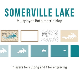 3D Laser-cut Map of Somerville Lake With Multiple Layers, Digital File ...