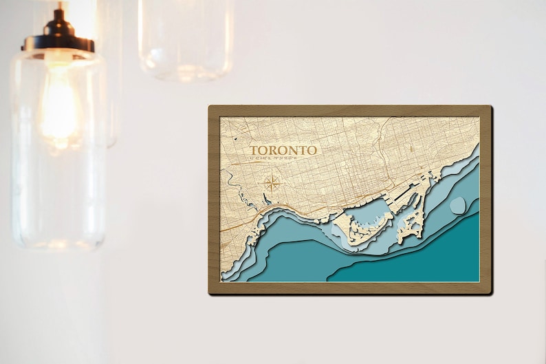 Digital File Toronto Map 3d, PDF, AI, SVG Wood Multilayer Laser Cut ...