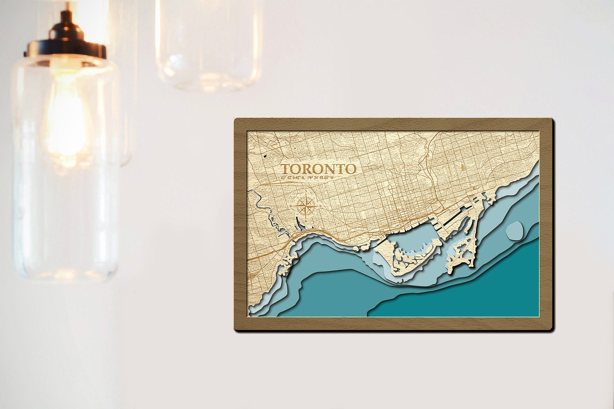 Digital File Toronto Map 3d, PDF, AI, SVG Wood Multilayer Laser Cut ...