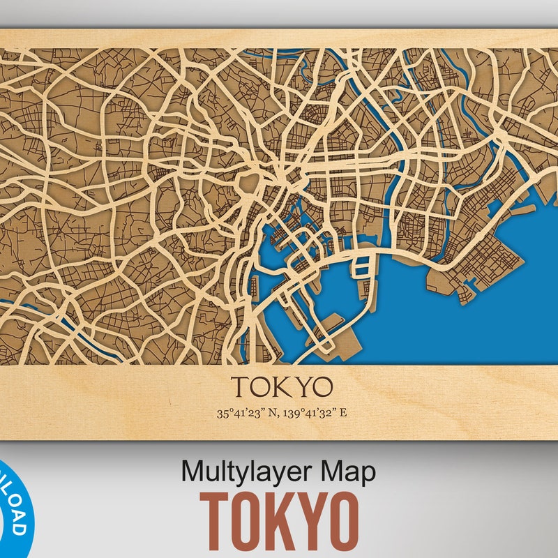 Tokyo 3 Map - Etsy