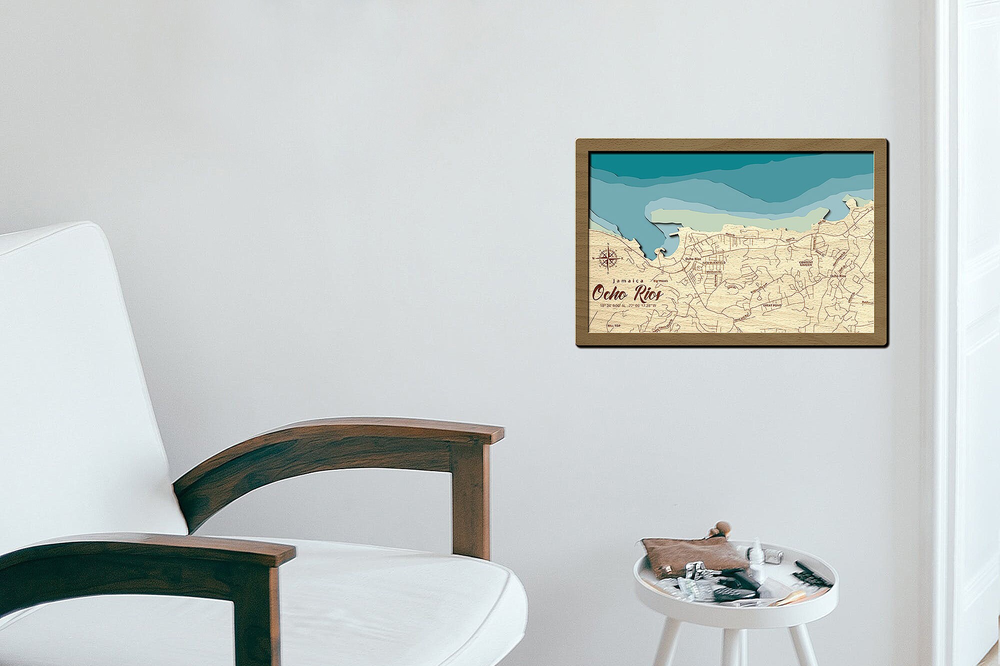 Ocho Rios Map SVG, Laser Cut Files, Layers Depth, Jamaica Multilayer ...