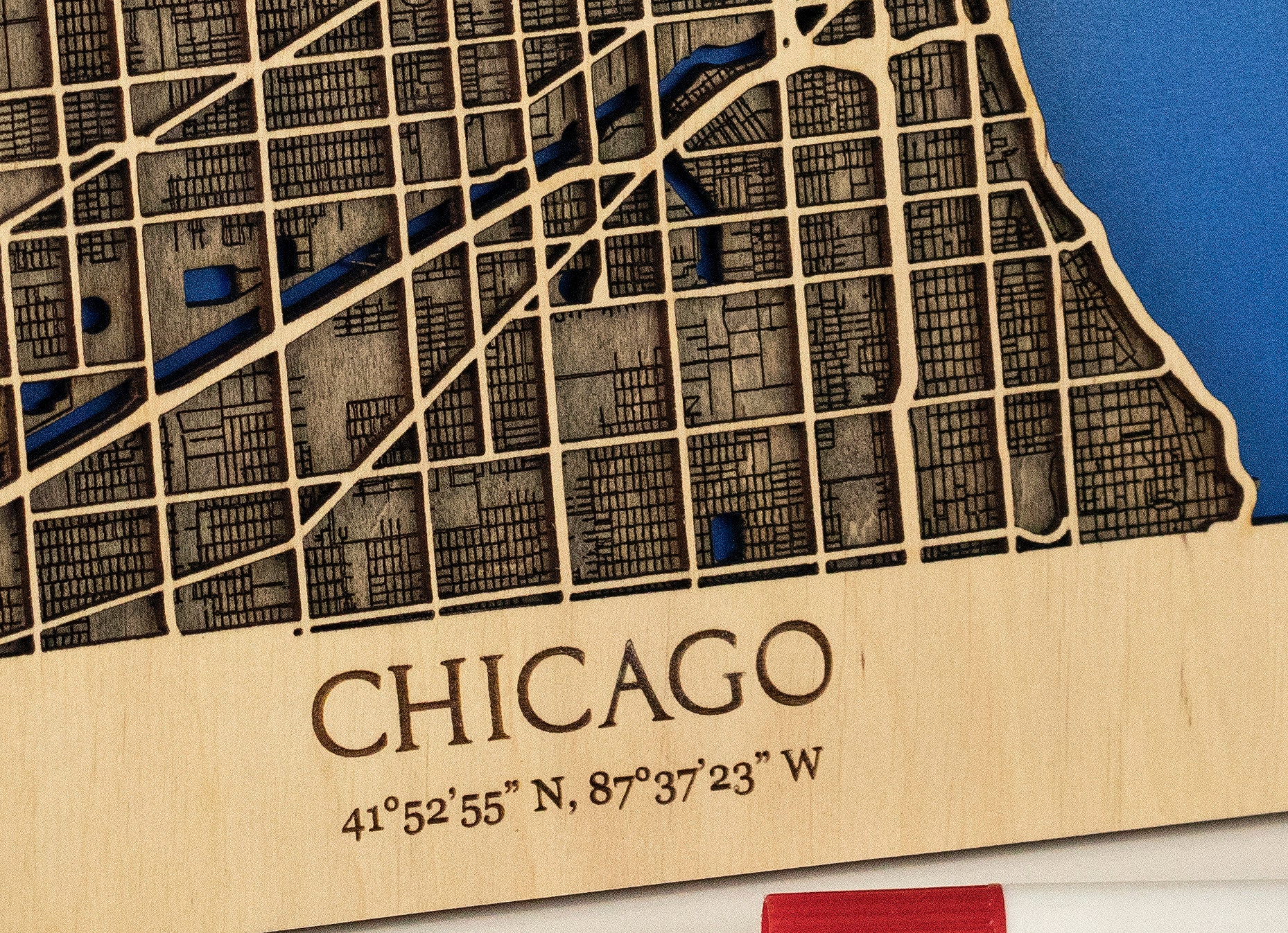 Digital File SVG, PDF - Chicago Map, Multilayer Street Map Decor ...