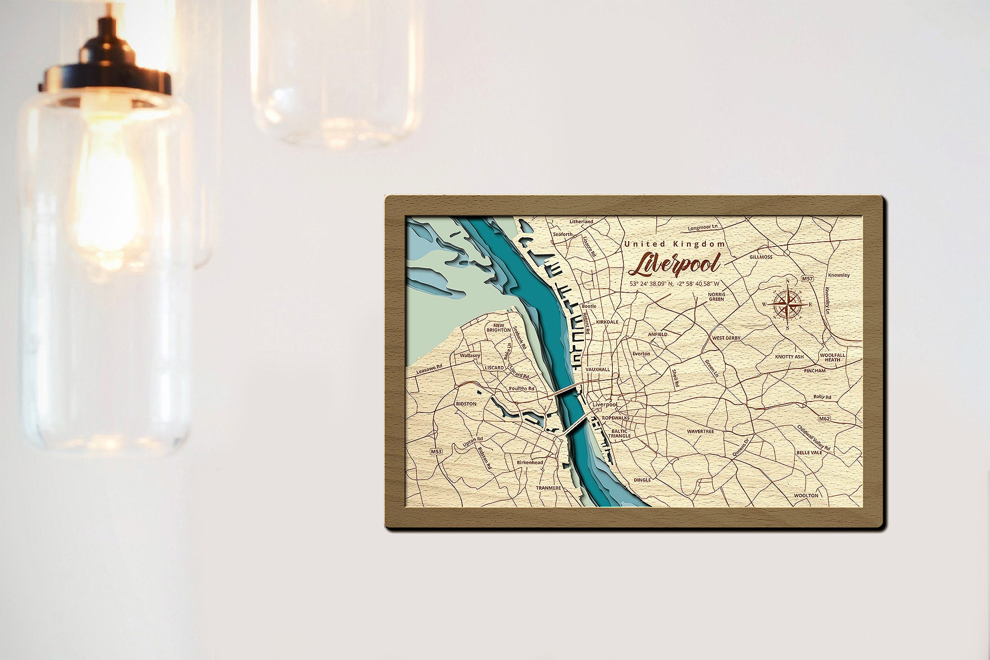 Digital File SVG, PDF - Liverpool Bathymetry Map, 3d Water Depth ...