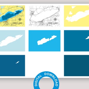 3D Laser Cut Lake Erie Bathymetric Map Digital File - PDF, AI, SVG, Cdr ...