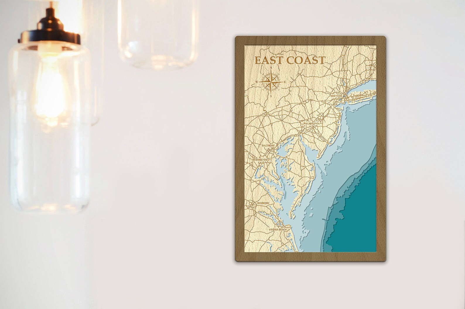 Digital File SVG, PDF US East Coast Map, Northeast Megalopolis ...