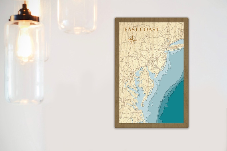 Digital File SVG, PDF US East Coast Map, Northeast Megalopolis ...