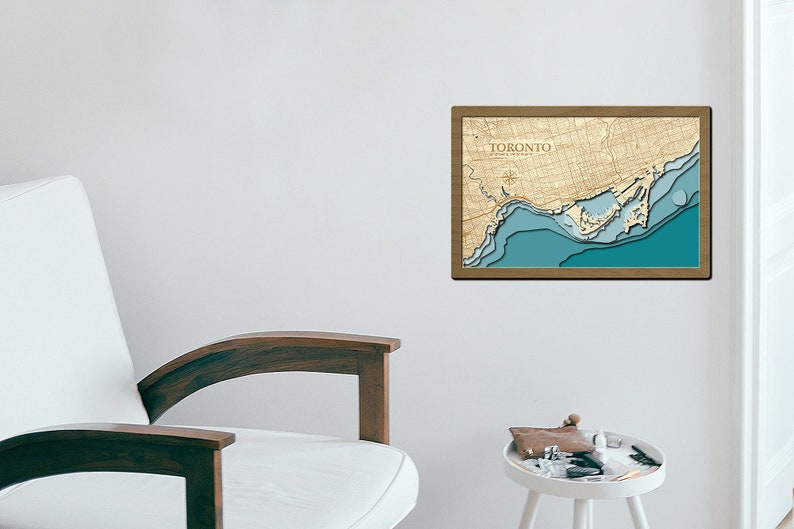 Digital File - Toronto Map 3d, PDF, AI, SVG - Wood Multilayer Laser Cut ...