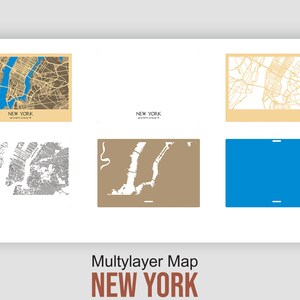 3D Laser Cut Map of New York - Multi Layer Street Map Decor Laser Cut ...