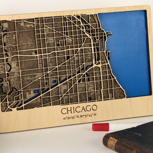 Digital File SVG, PDF - Chicago Map, Multilayer Street Map Decor ...