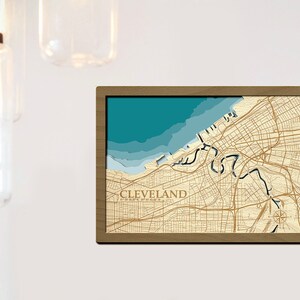 Digital File PDF, SVG - 3D Laser Cut Map of Cleveland Bathymetry With ...