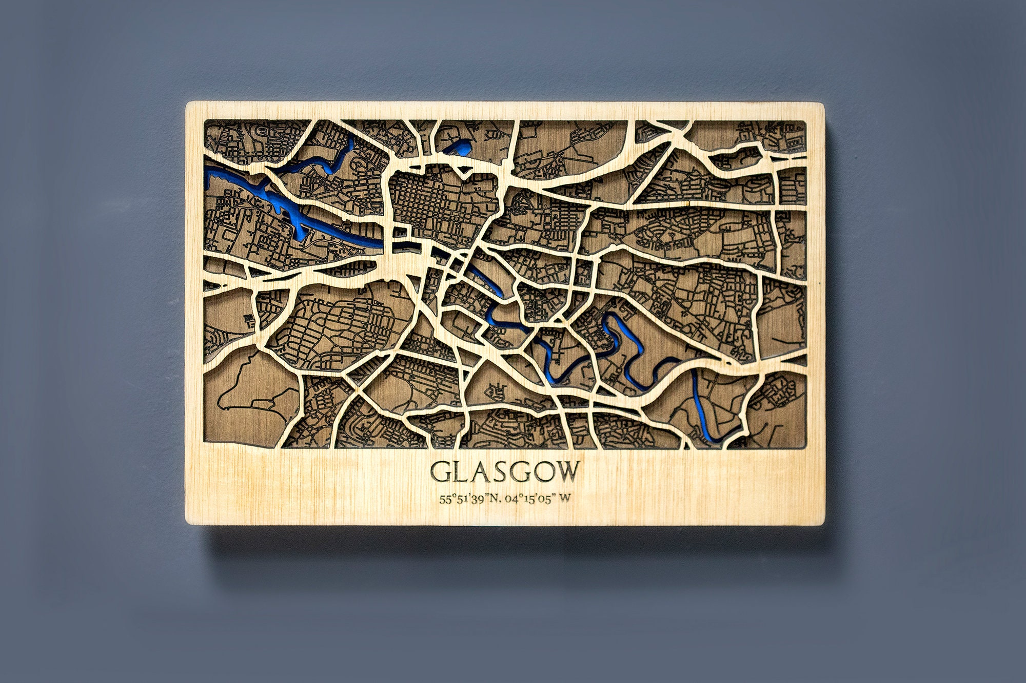 Glasgow 3D Laser Cut Map Files Multi-layer Street Map Decor - Etsy