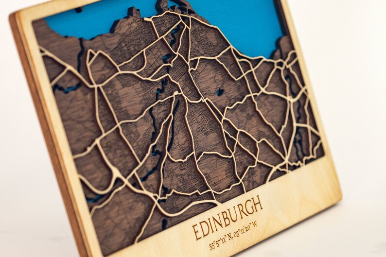 Edinburgh 3D Laser Cut Map Files - Multi-layer Street Map Decor Laser ...