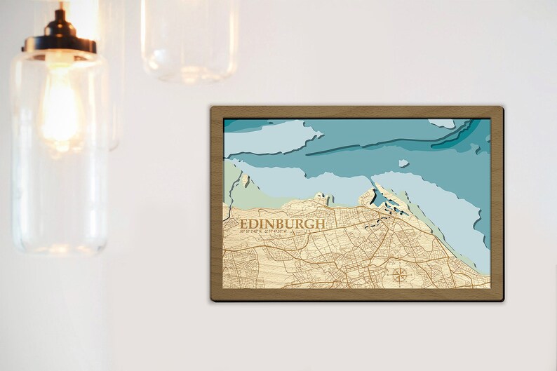 Digital File Edinburgh Map, PDF, AI, SVG Wood Multilayer Laser Cut ...