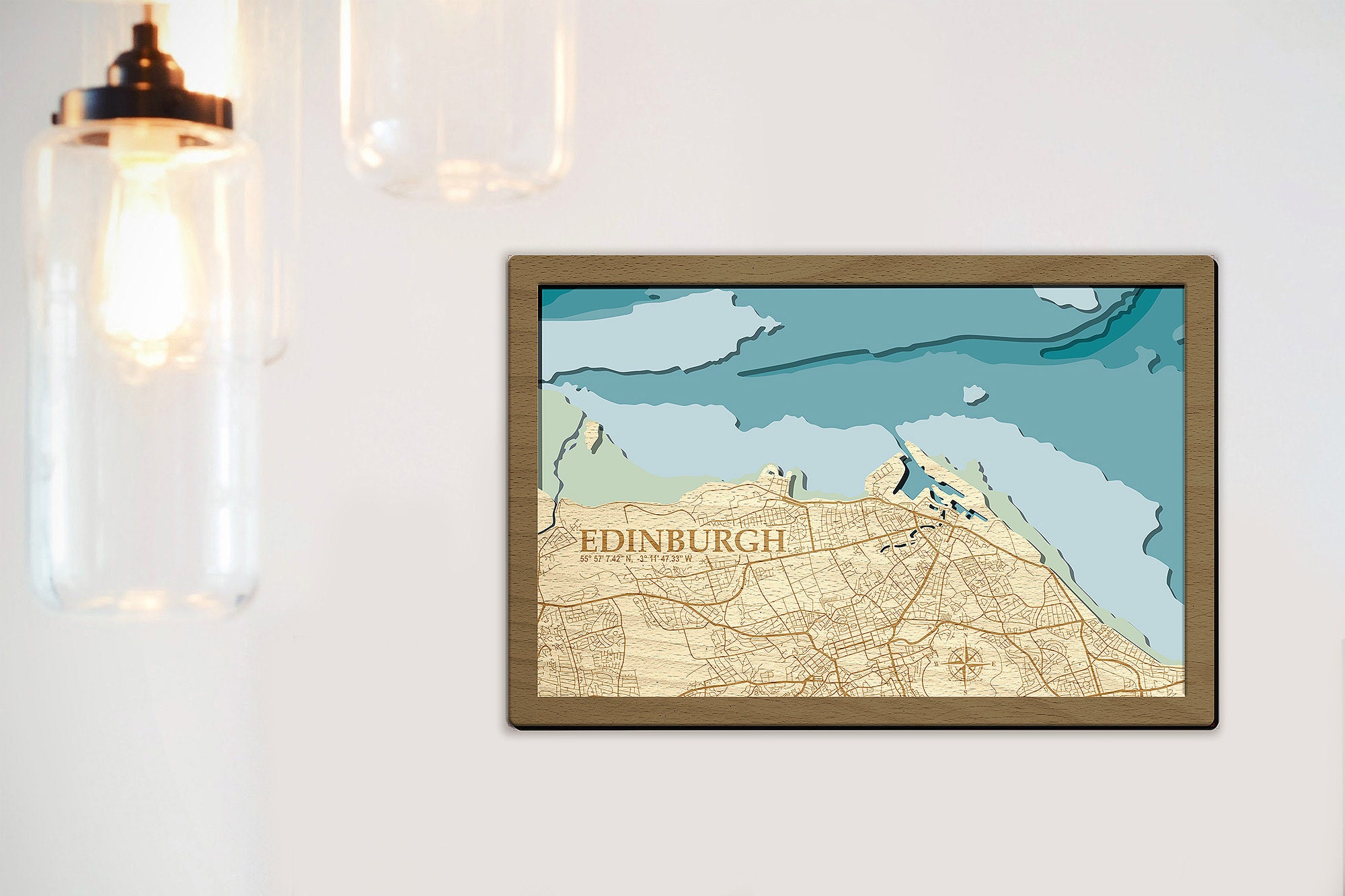 Digital File Edinburgh Map, PDF, AI, SVG Wood Multilayer Laser Cut ...